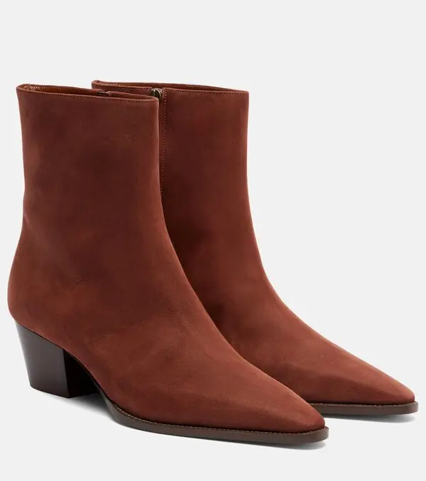 Manolo Blahnik Aliera 50 Suede Ankle Boots - Brown