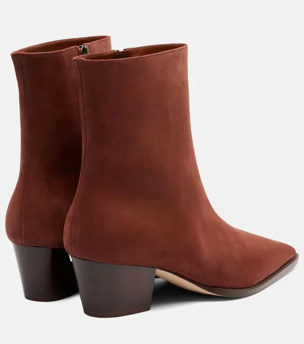 Manolo Blahnik Suede Ankle Boots - Brown