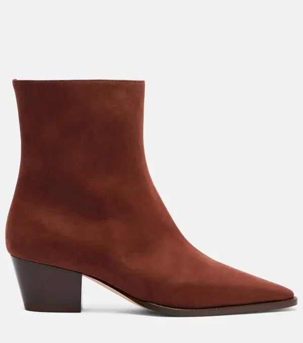 Manolo Blahnik Suede Ankle Boots - Brown
