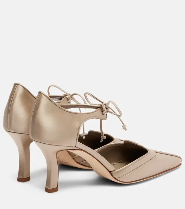 Manolo Blahnik Orata 70 Satin Pumps