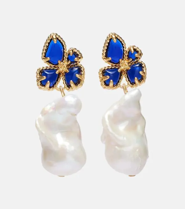 Zimmermann Bloom Baroque Pearl Drop Earrings - Gold