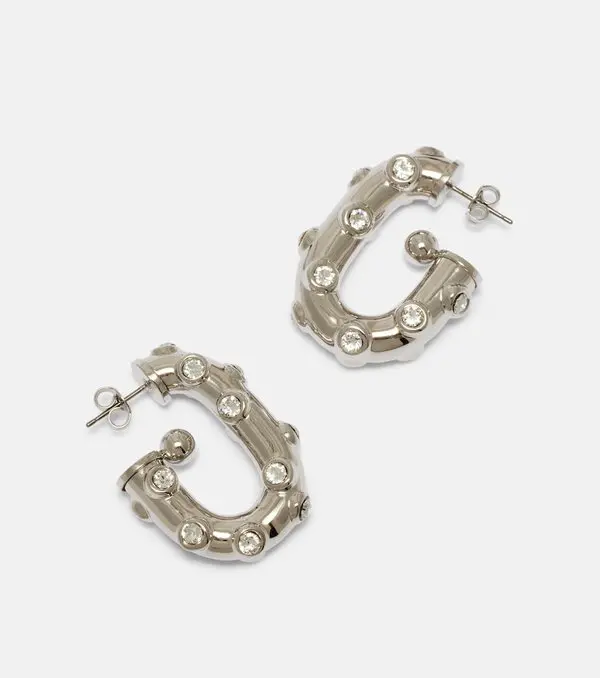 Rabanne Crystal-embellished Hoop Earrings