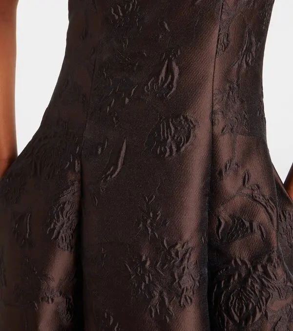 EMILIA WICKSTEAD Flared Embroidered Midi Dress