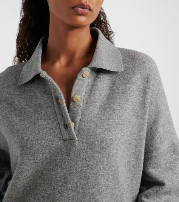 THE ROW Corzas Cashmere And Cotton Polo Sweater
