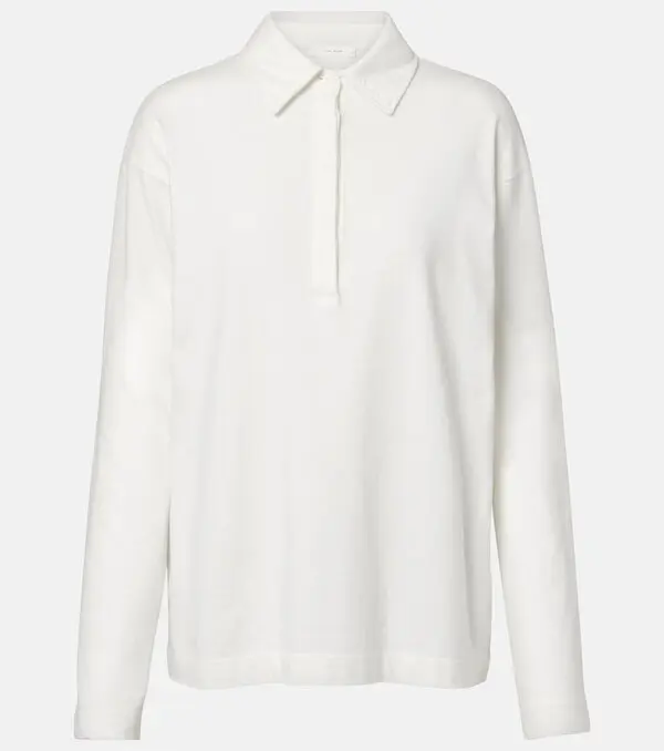THE ROW Roddie Cotton Polo Shirt - White