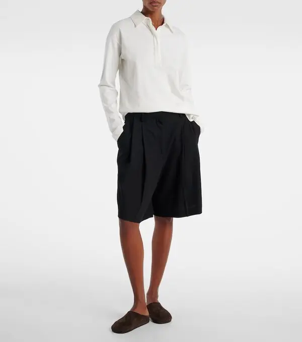 THE ROW Roddie Cotton Polo Shirt - White