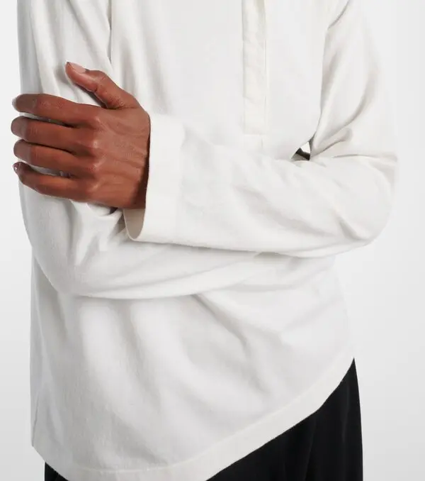 THE ROW Roddie Cotton Polo Shirt - White