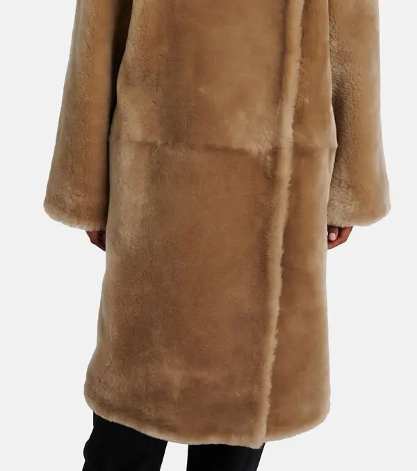 TOTEME Shearling Double-breasted Coat