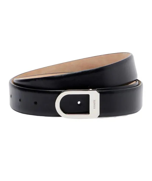 Khaite Saddle Leather Belt - Black