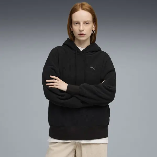 PUMA Fleece Oversized Hoodie - Black