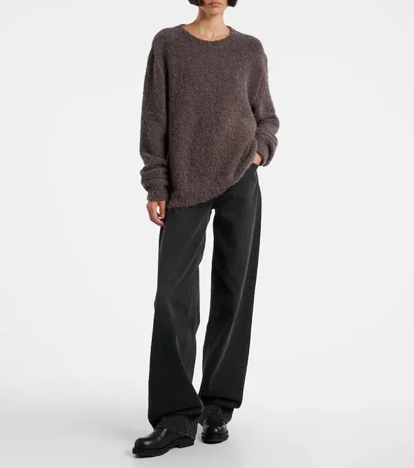 THE ROW Leorina Cashmere, Alpaca, And Silk Sweater