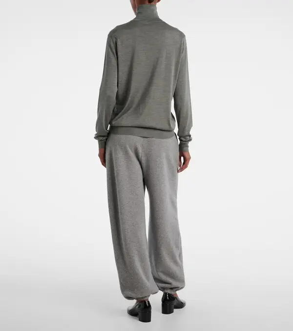 THE ROW Liwen Silk Turtleneck Top