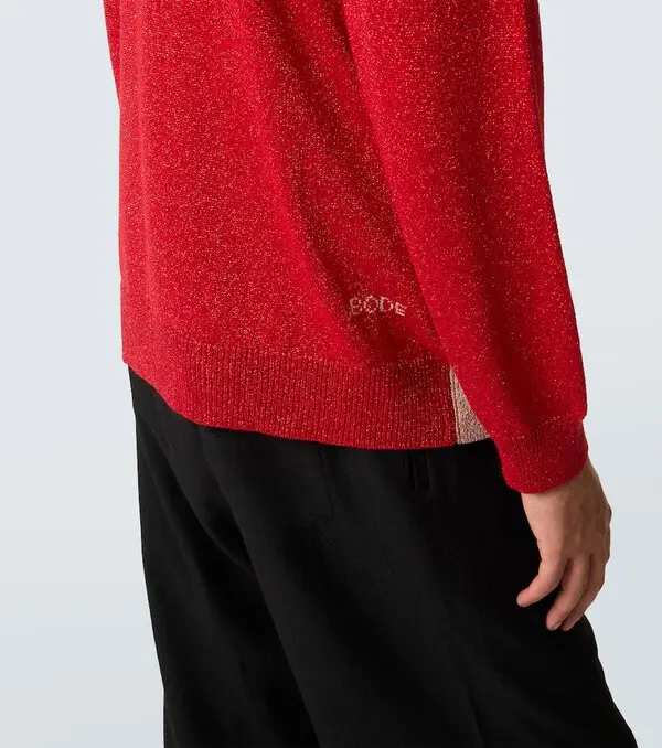 BODE Lame Jacquard Cardigan