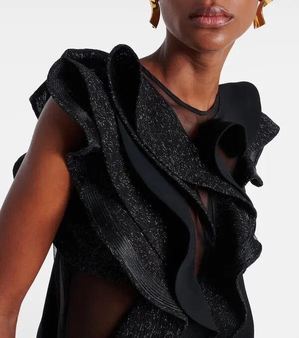Maticevski Ellipsoid Wave Ruffled Gown