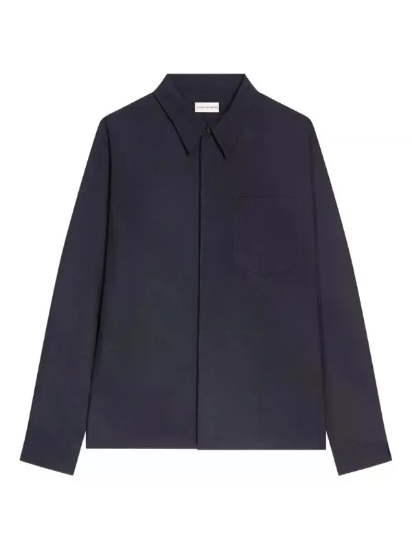 Dries Van Noten Zip-up Patch-pocket Shirt