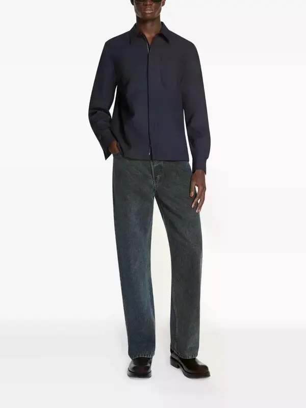 Dries Van Noten Zip-up Patch-pocket Shirt