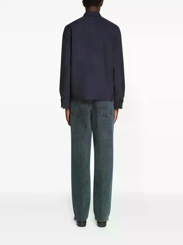 Dries Van Noten Zip-up Patch-pocket Shirt