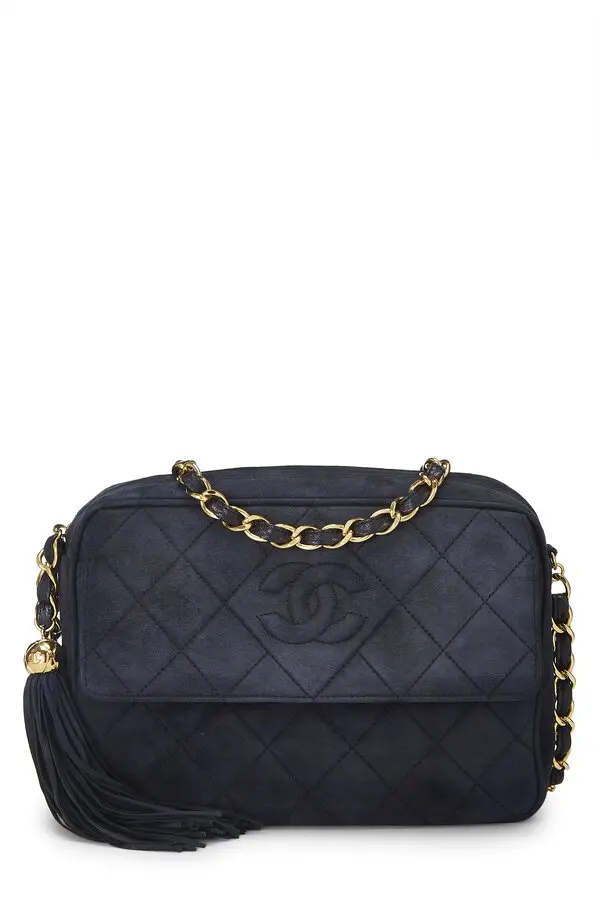 Chanel Quilted Suede Camera Bag