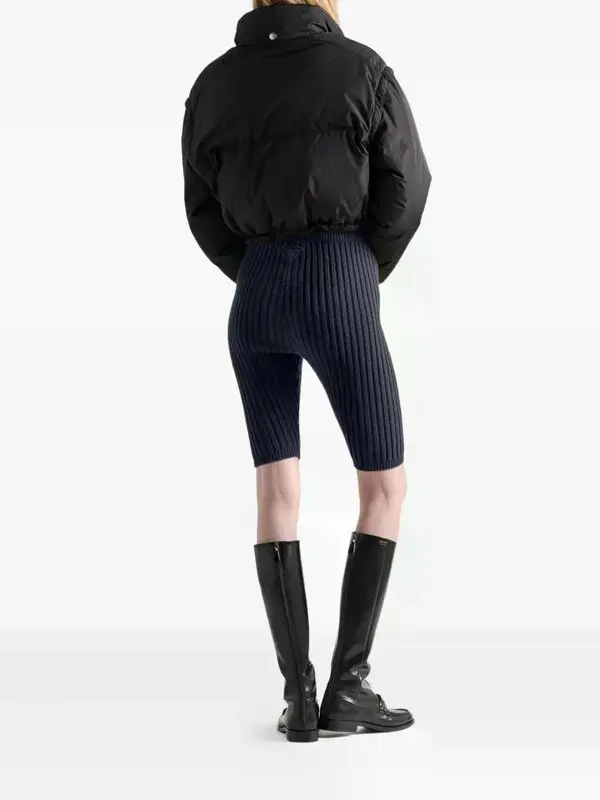 Prada Cropped Down Jacket With Ring Collar