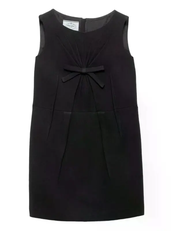 Prada Bow-detail Pleated Mini Dress