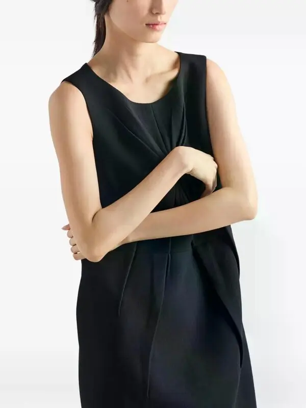 Prada Bow-detail Pleated Mini Dress