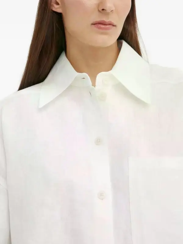 DRYKORN Linen Cropped Shirt
