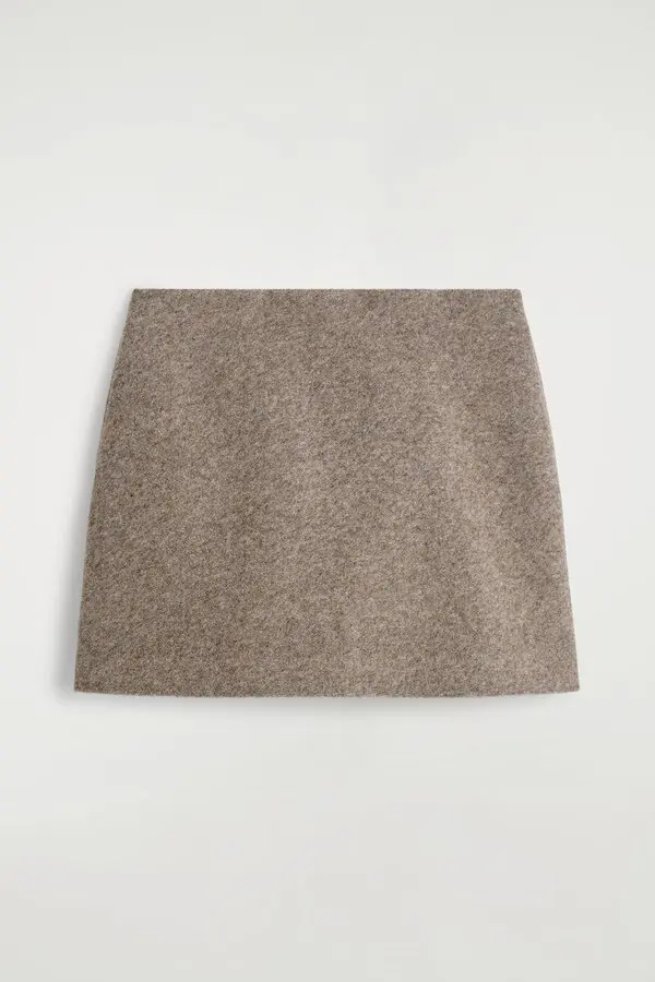 Cos Boiled Wool-blend Mini Skirt