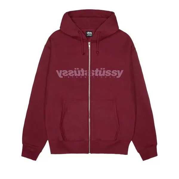 StÜssy Mirror Zip Hoodie - Red