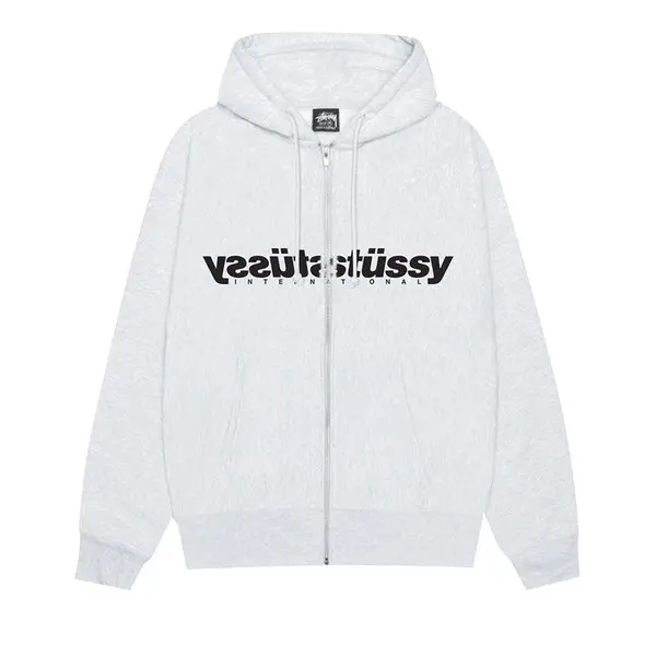 StÜssy Mirror Zip Hoodie - Grey