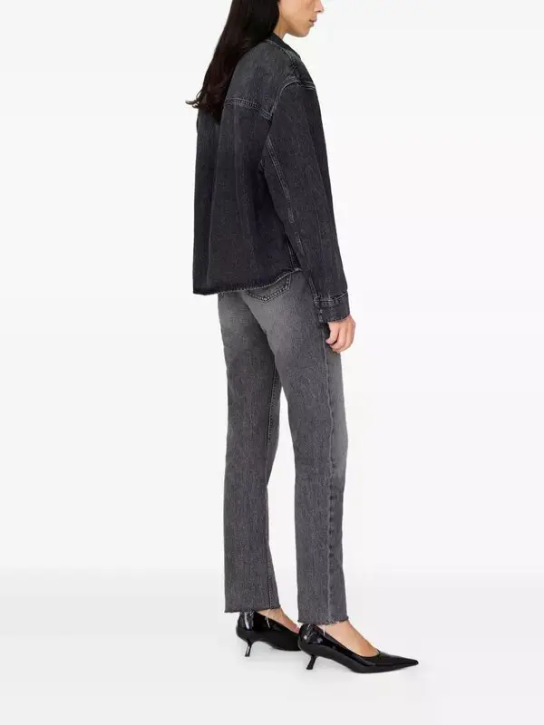 ANINE BING Paxton Double-pocket Denim Shirt - Black