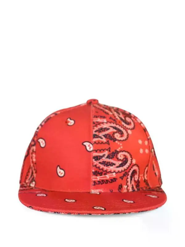 THE WORLD IS YOURS Paisley-print Baseball Cap - Red