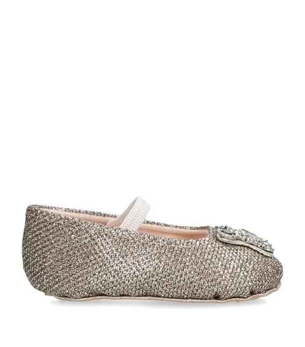 ARUNA SETH Metallic-thread Odette Ballet Flats