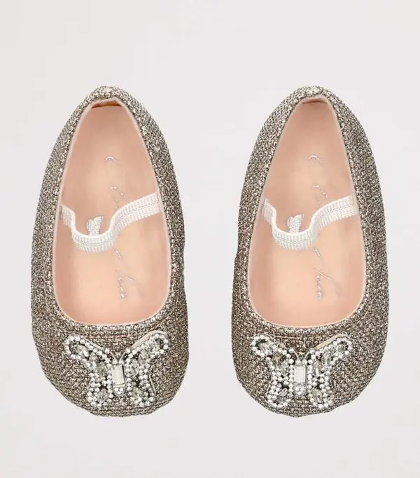 ARUNA SETH Metallic-thread Odette Ballet Flats