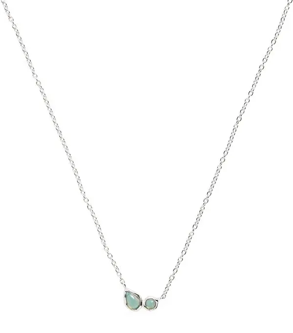 ASTRID & MIYU Sterling Opal Cluster Charm Necklace - Silver