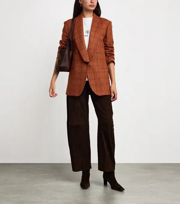 Max Mara Wool-blend Check Blazer