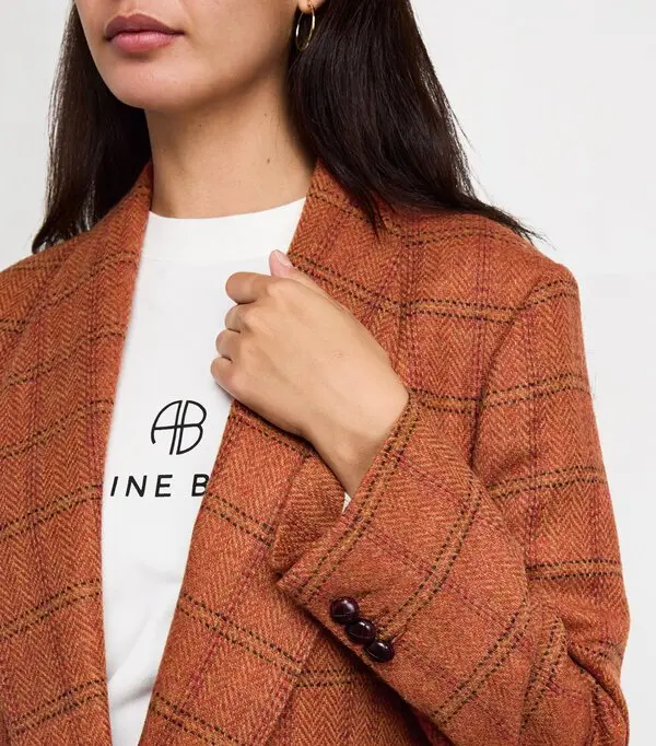 Max Mara Wool-blend Check Blazer