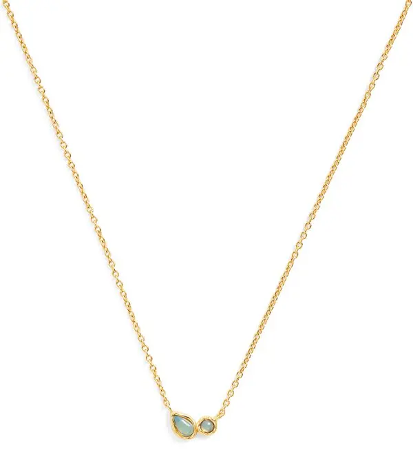 ASTRID & MIYU Opal Charm Necklace - Gold