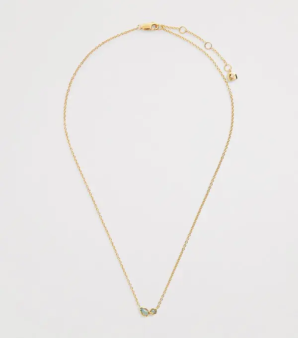 ASTRID & MIYU Opal Charm Necklace - Gold