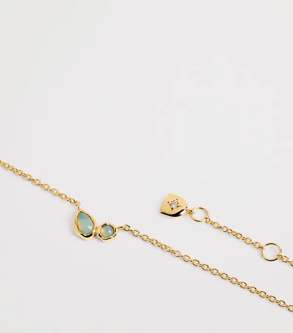 ASTRID & MIYU Opal Charm Necklace - Gold