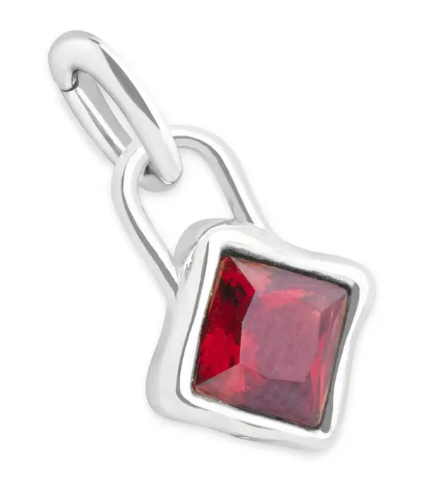 ASTRID & MIYU Rhodium-plated January Birthstone Charm - Silver
