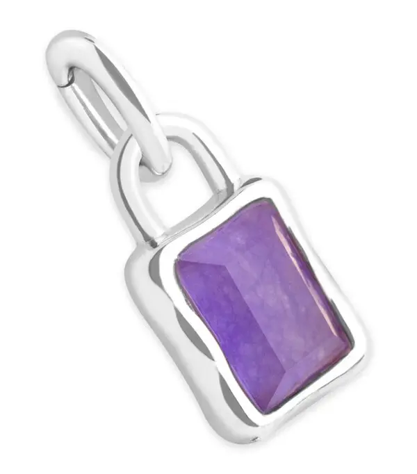 ASTRID & MIYU Rhodium-plated December Birthstone Charm - Silver