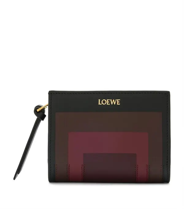 Loewe X Albers Leather Compact Wallet - Black