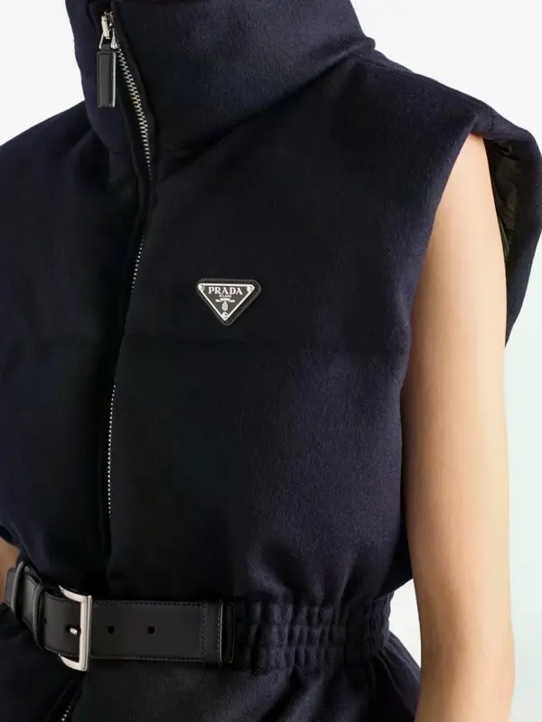 Prada Padded Triangle-logo Gilet