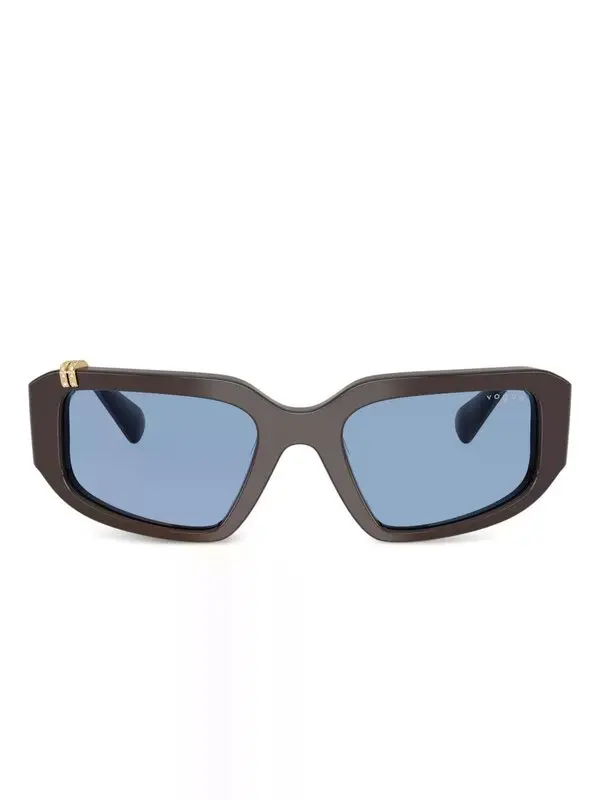 VOGUE EYEWEAR Embellished Geometric Sunglasses - Brown