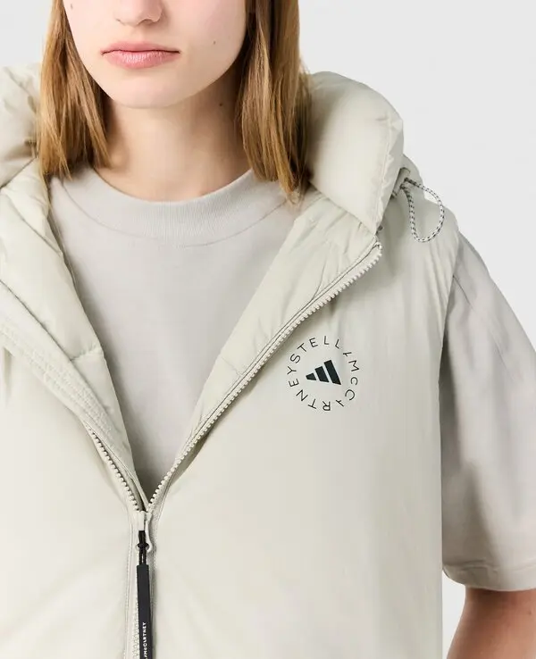 Stella McCartney Truenature Padded Hooded Vest - Gray