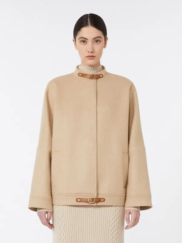 Max Mara Cashmere, Camel, And Silk Bomber Jacket