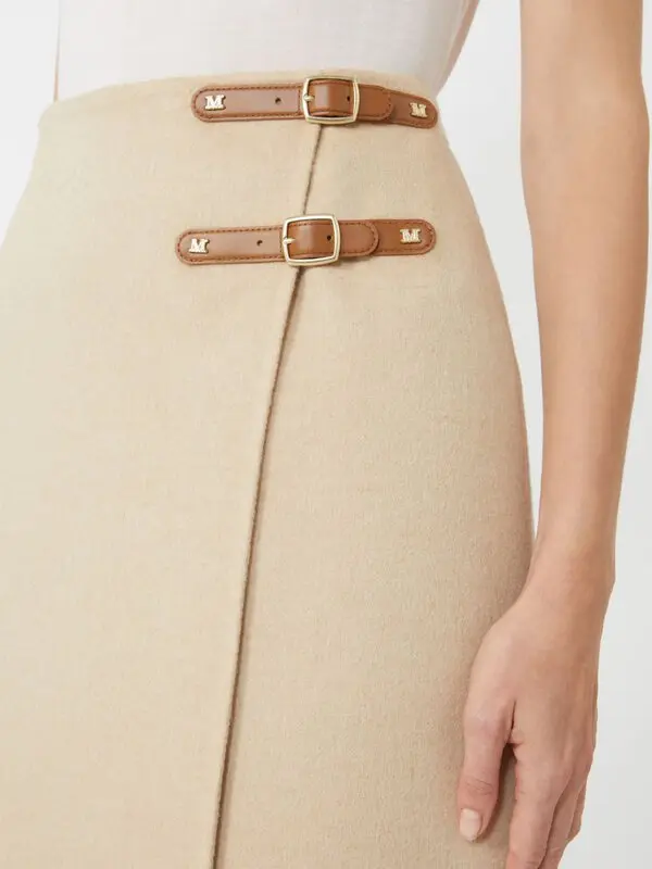 Max Mara Camel Drap Skirt