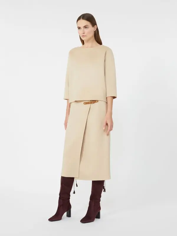 Max Mara Camel Drap Skirt