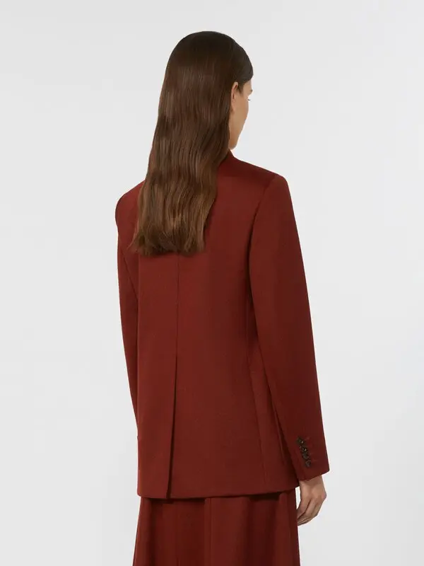 Max Mara Camel Drap Zibeline Blazer - Raspberry