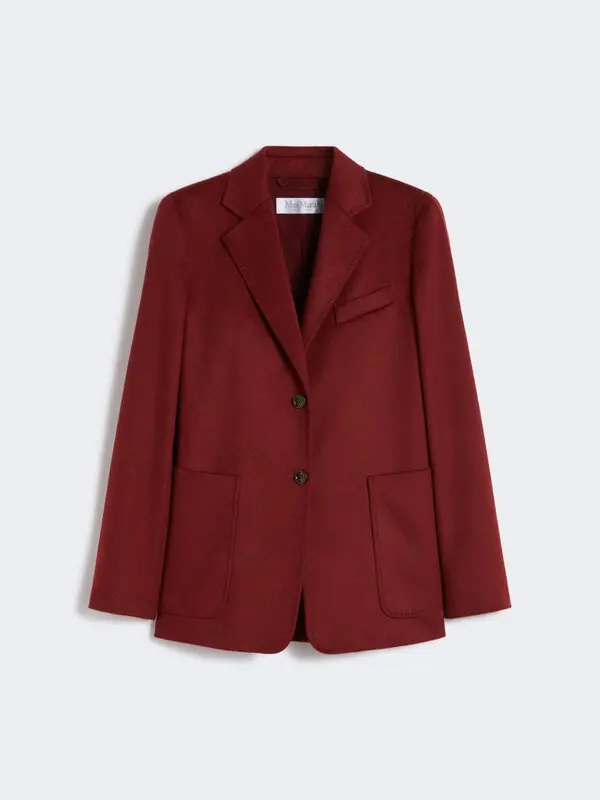 Max Mara Camel Drap Zibeline Blazer - Raspberry